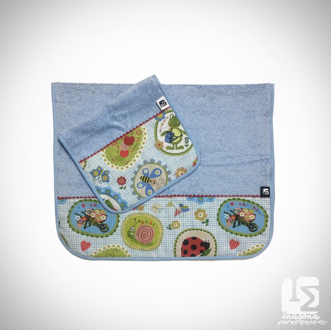 Toalla Infantil Garden Inasona . Nombre Bordado . Personalizadas