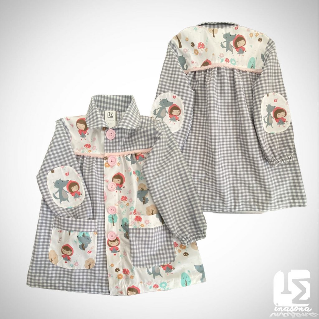 Bata Escolar Caperucita Vichy personalizada- Inasona ΙΣ