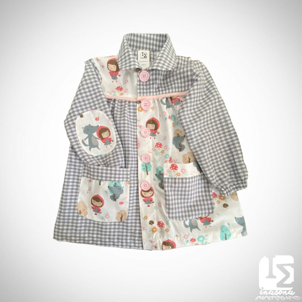 Bata Escolar Caperucita Vichy personalizada- Inasona ΙΣ