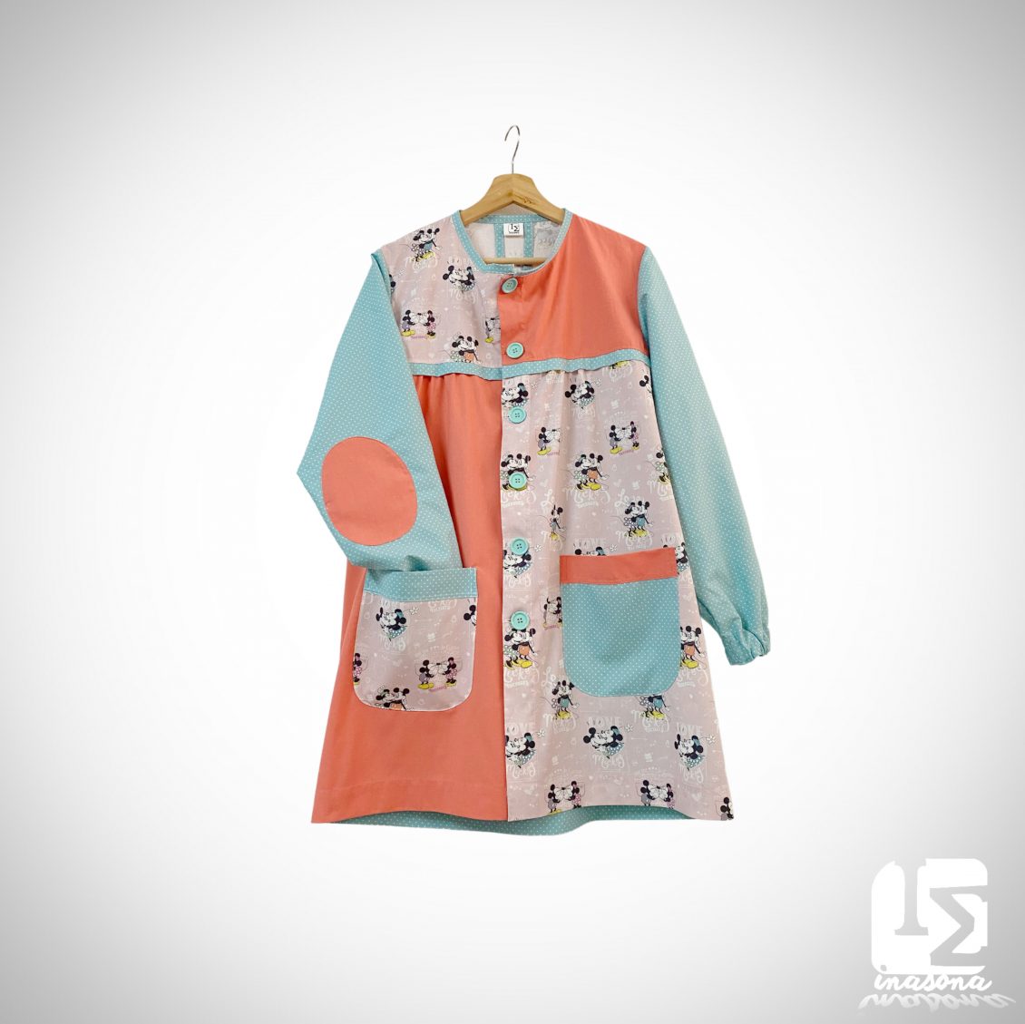 👩‍🏫 Bata Mickey y Minnie Mouse 🎨 Personalizada 🧵Nombre